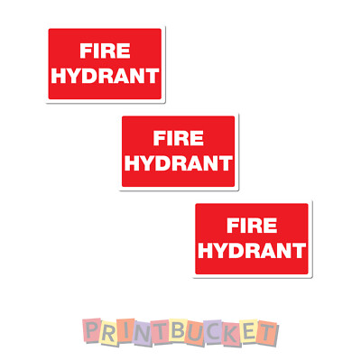 Fire Hydrant sticker 3 pack 100mm water/fade proof vinyl | eBay
