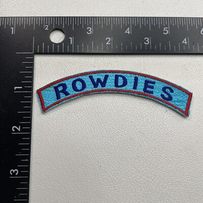 Black On Light Blue w/ Red Border ROWDIES Tab Patch 20E9 | eBay