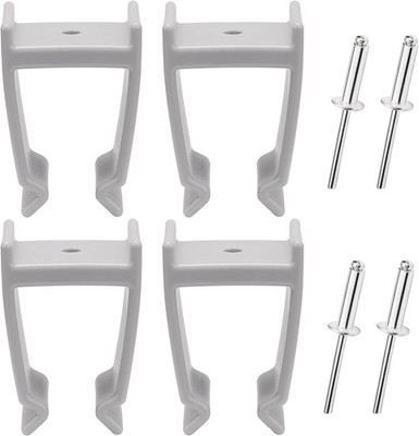 Pontoon Bimini Top Clips Square Bracket 1-1/4 Inch Tube Black 4 Pack ...