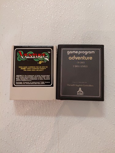 2 Atari Video Games called Venture, Game program adventure both Not ...