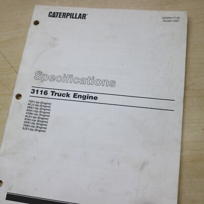 CATERPILLAR 3116 Diesel Truck Engine SPECIFICATIONS Service Manual book shop | eBay
