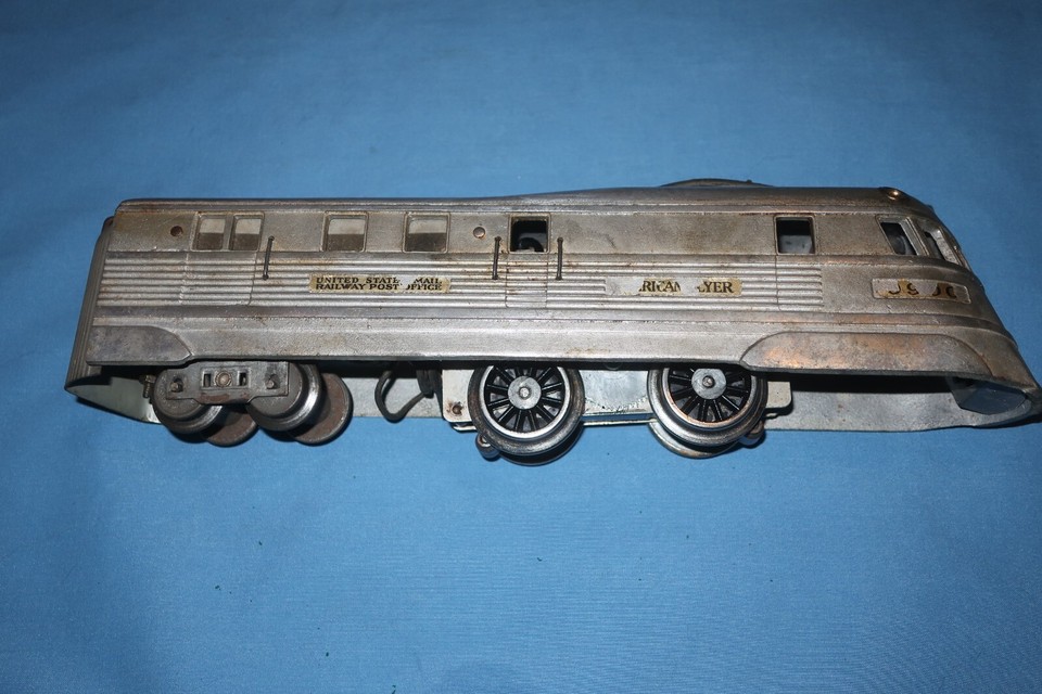 American Flyer Pre-war #9910 Burlington Zephyr Cast Aluminum Locomotive ...