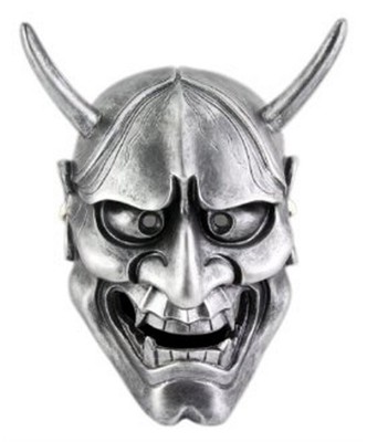 Japanese Omen Mask HANNYA SILVER NEW | eBay