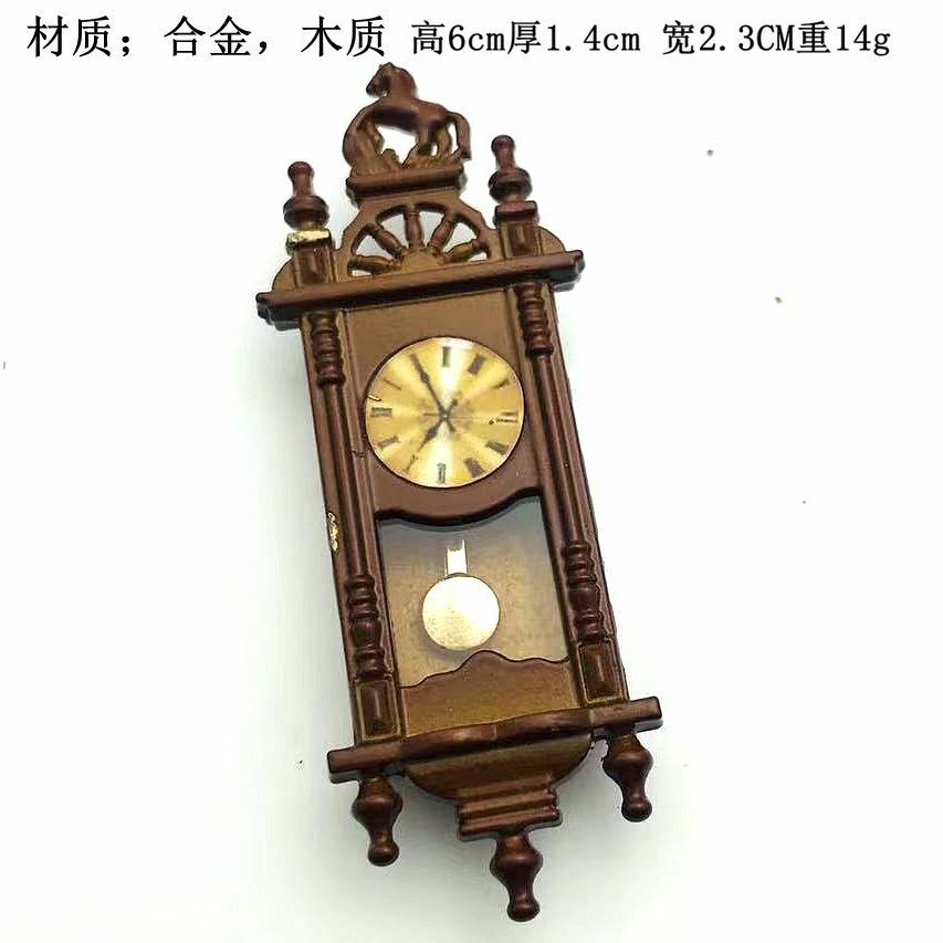Dollhouse Miniature 1/12 Scale Furniture Wall Clock Doll House Home ...