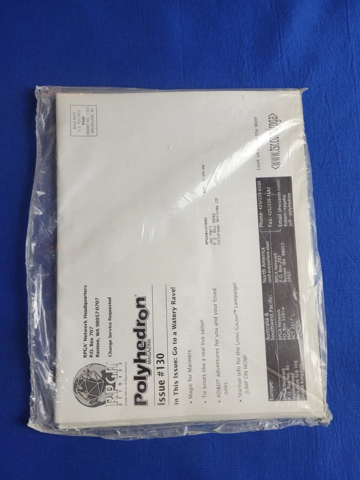 Polyhedron Magazine # 130 with Birthright Insert (SW) - RPGA Hogunmark ...