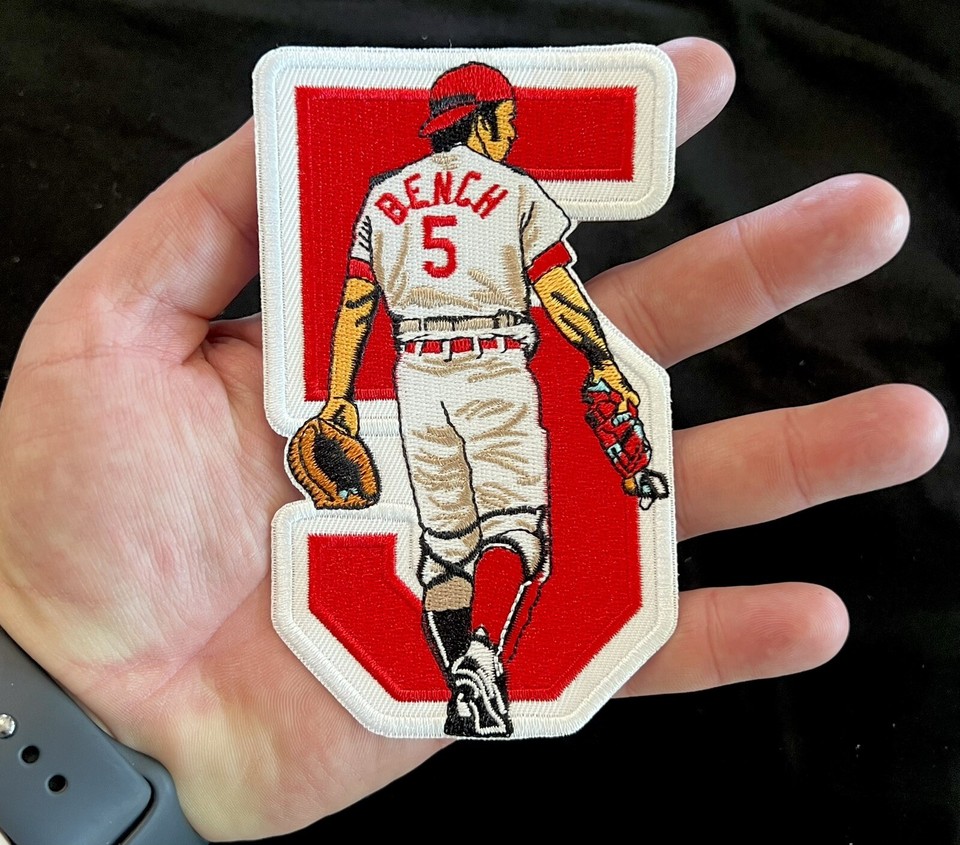 RARE Johnny Bench 5 HOF Cincinnati Reds 5in. Iron Sew On Embroidered ...