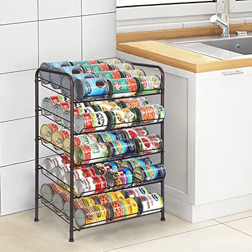 MOOACE Can Organizer for Pantry Can Rack Organizer Holds up 60 Cans Can ...