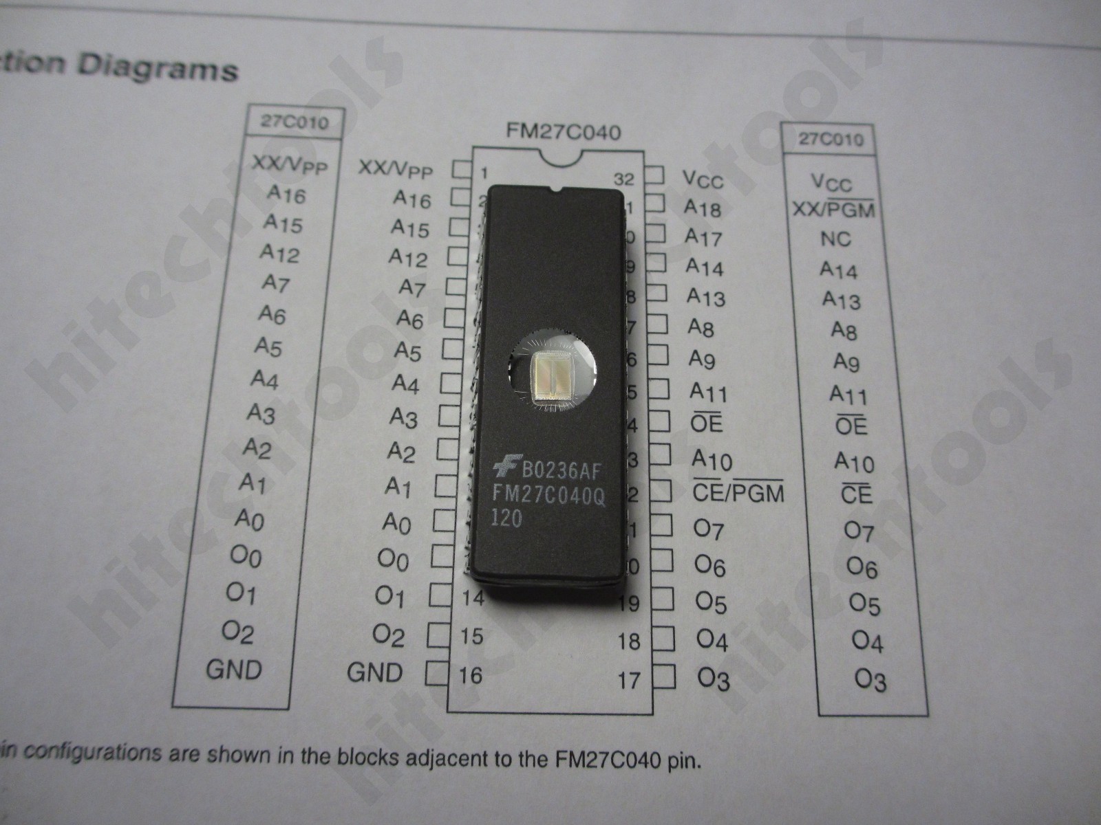 6pcs *NEW* Fairchild FM27C040Q120 4Mbit (512K x 8) UV-erasable EPROM ...