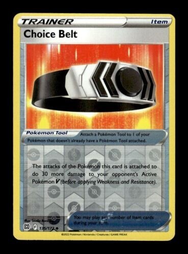 Choice Belt Reverse Holo Pokemon TCG Card 135/172 | eBay