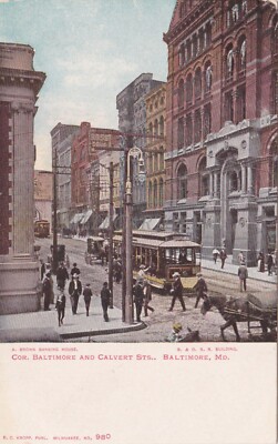 MARYLAND - Cor. Baltimore and Calvert Street, Baltimore | eBay