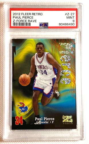 RARE 2012 FLEER RETRO ZFORCE RAVE SP /399 PAUL PIERCE PSA 9 MINT G5604 ...