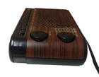 Cosmo Digital Alarm Clock Brown Wood Grain Color FM/AM Radio CR 2035 ...