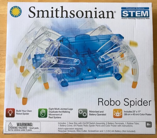 Smithsonian STEM 52278 Robo Spider BUILD YOUR OWN MOTORIZED ROBOT ...
