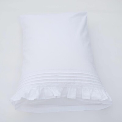 White Pillowcases with Ruffles and Lace Trims 100% Cotton - Made in the ...