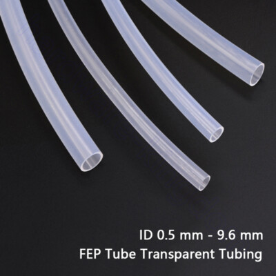 FEP Tube ID 0.5 mm - 9.6 mm Tubing Transparent Pipe 600V for RepRap 3D ...
