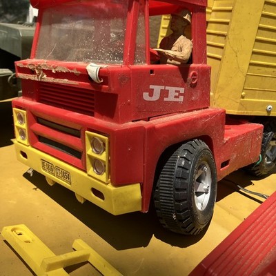 Vintage 1965 Topper Toys Johnny Express Tractor And Box Trailer w ...