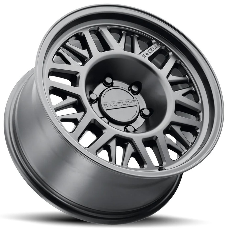 16x6" Raceline Wheels 451B Ryno TR Satin Black Off-Road Rims (4 pcs ...