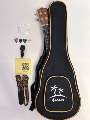 Donner Concert Ukulele Starter Bundle Kit 708302999533| eBay