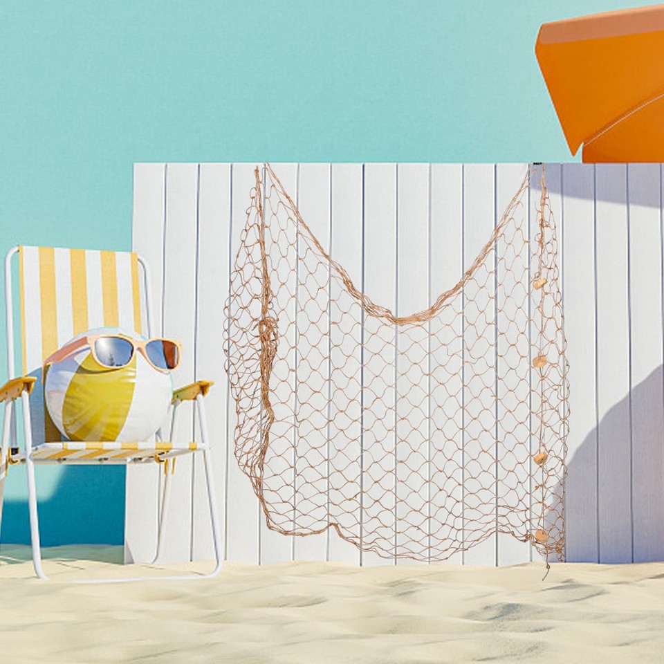 Nature Fish Net Wall Decoration Ocean Themed Wall Hangings 100* 200cm ...