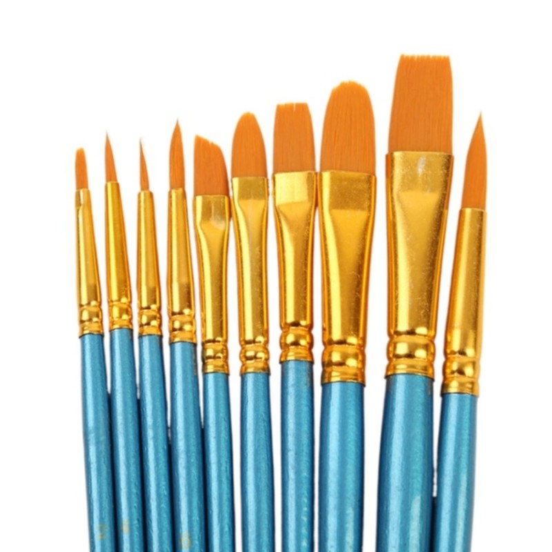 Artist Paint Brushes Round Tip/Flat Tip/Oblique/Tip/Fine Tip, for ...