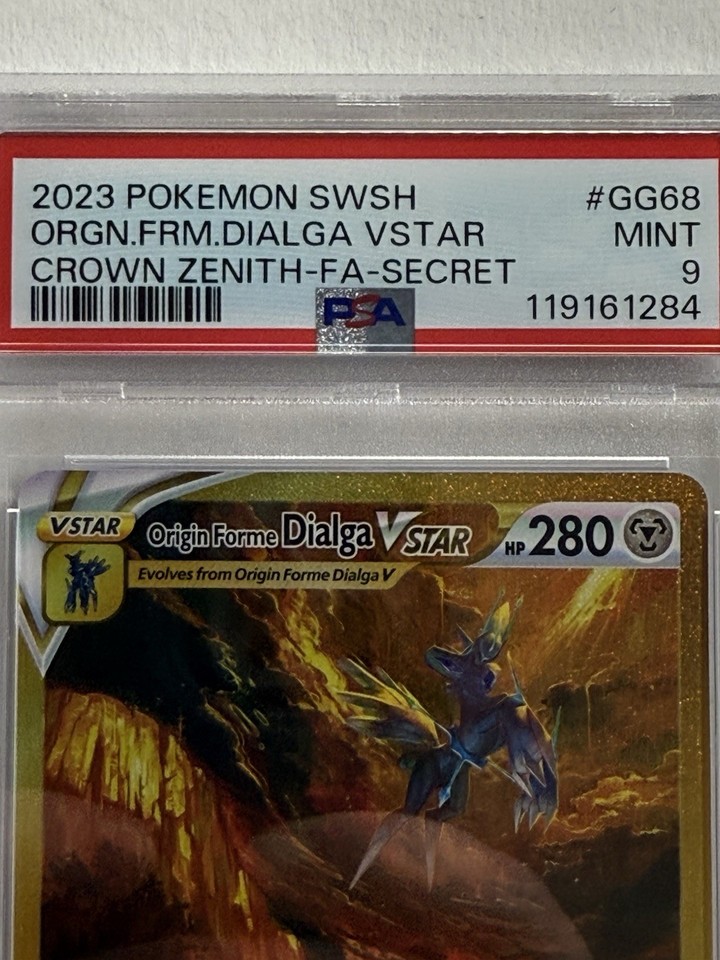 Pokémon TCG - Origin Forme Dialga VSTAR GG68 Crown Zenith | PSA 9 Gem ...