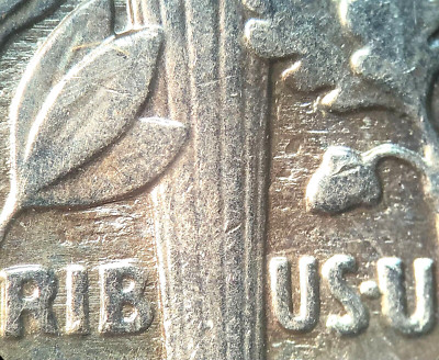 2007 P Roosevelt Dime-MAJOR "STRUCK THRU ERROR" Rev/Obv-(Feeder Finger ...