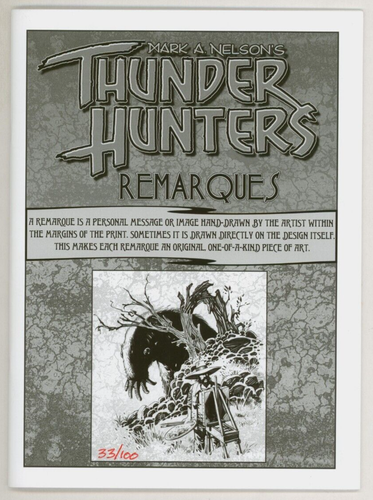 Mark A. Nelson SIGNED Thunder Hunters Art Sketch Book J.V. Holbrook ...
