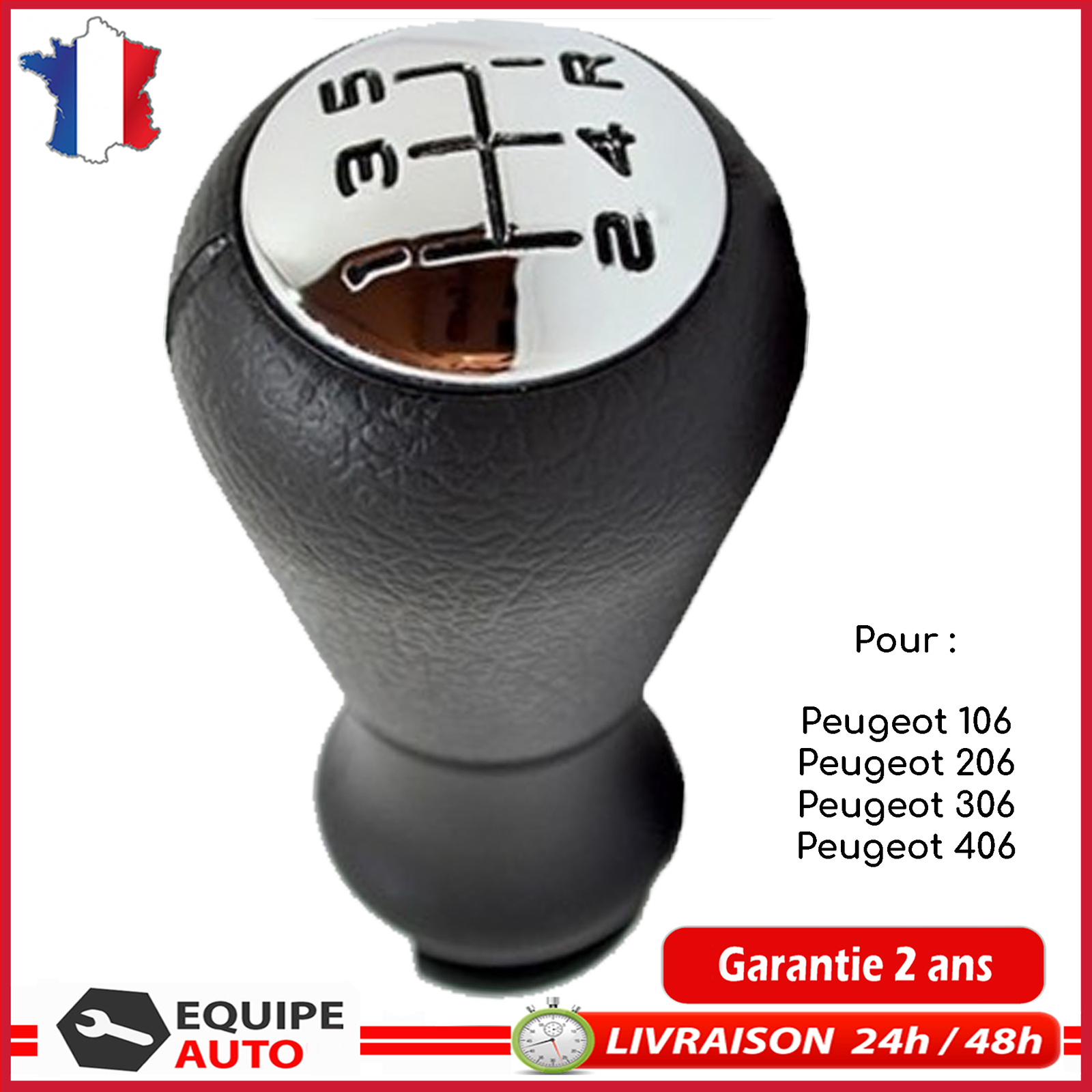 Pommeau 5 Vitesses pour PEUGEOT 206 SW CC 306 Break Cabriolet 2403AP ...