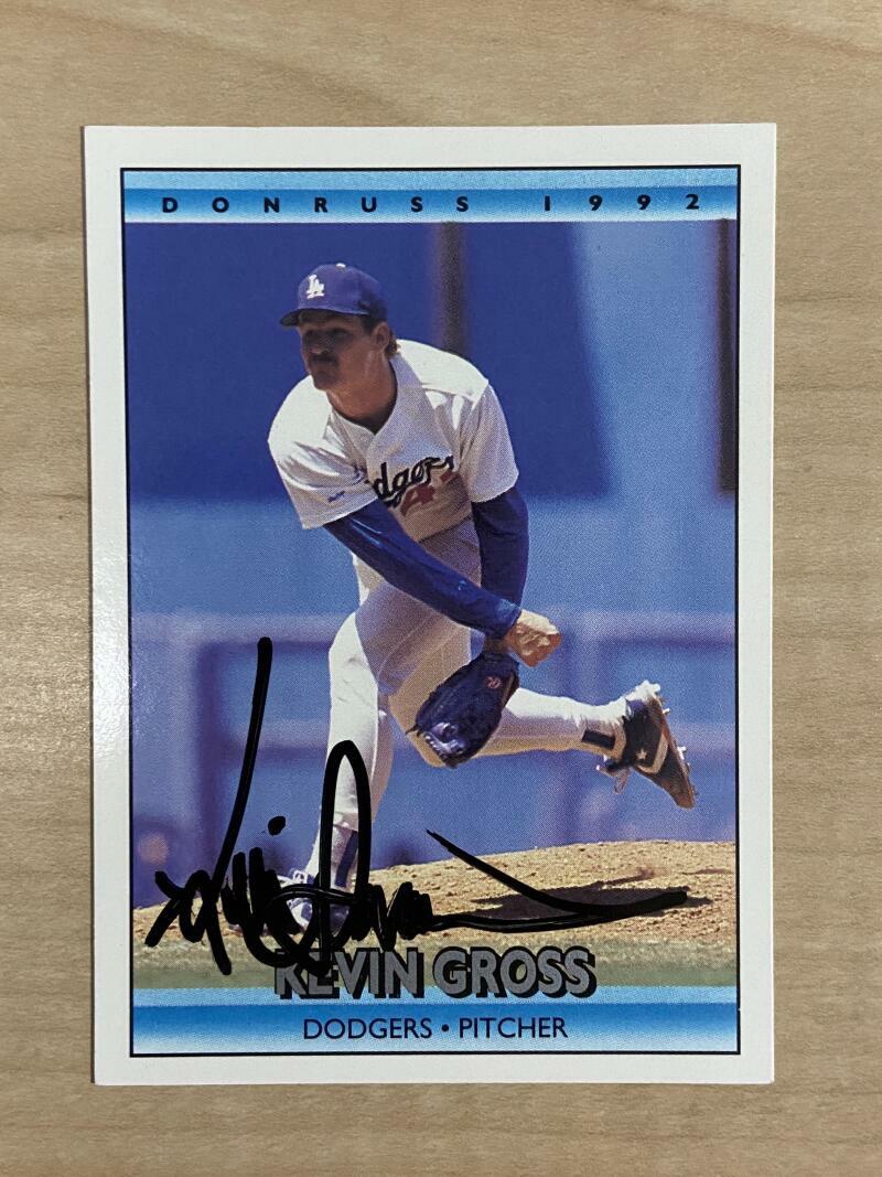 KEVIN GROSS LOS ANGELES DODGERS SIGNED AUTOGRAPHED 1992 DONRUSS CARD ...