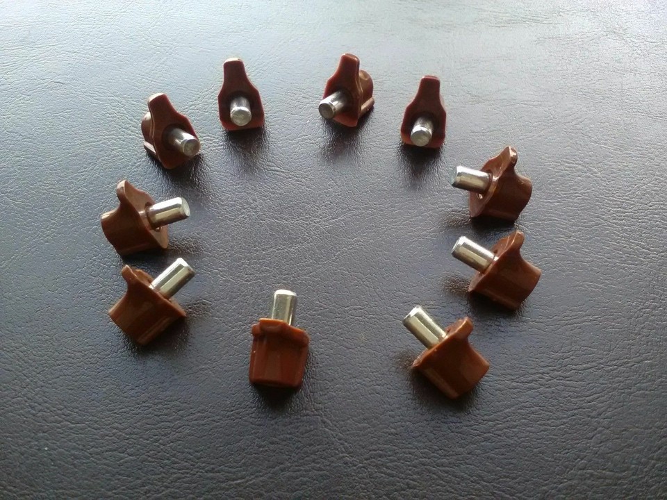 12 METAL SHELF SUPPORTS PINS PEG PLUG IN 4,5,6,7MM HOLE KITCHEN ...