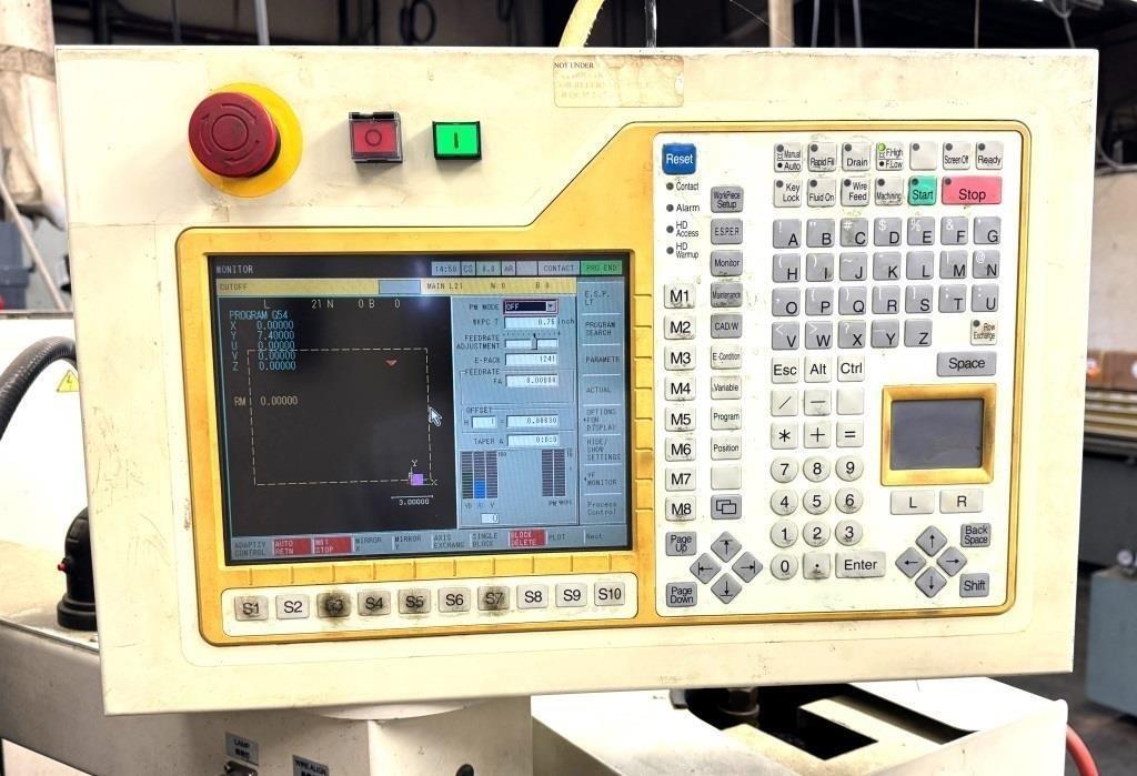 Mitsubishi MD+PRO II CNC Wire EDM, XYZ=12.598"/9.843"/8.661", U & V=1. ...