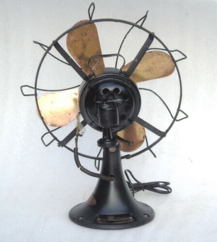 ANTIQUE VINTAGE HITACHI JAPAN BRASS BLADES TABLE FAN | eBay