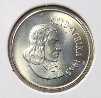 1965 South Africa 🇿🇦 10 Cents Foreign Rand Proof Animal Coin KM 68.2 ...