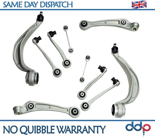 Front Upper Lower Suspension Control Arms Links Kit For Audi A4 A5 A6 ...