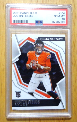 2021 Panini Rookies & Stars #104 Justin Fields PSA 10 GEM MINT Rookie ...