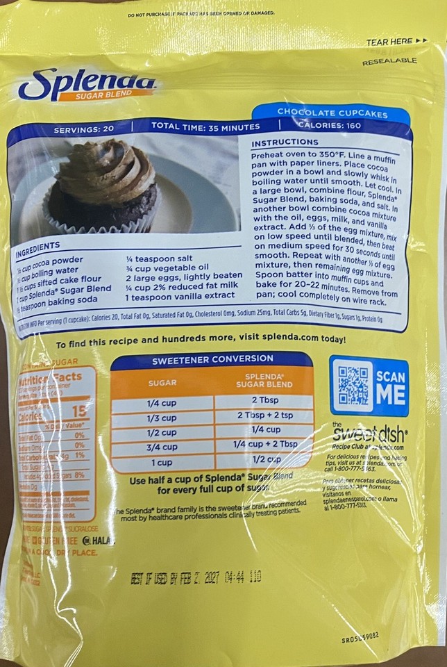 SPLENDA A Mix of Splenda Sweetener & Sugar Blend 32 oz Bag | eBay