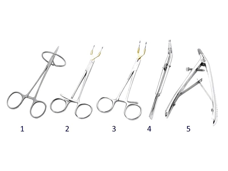 Dental Instrument Crown Clamp, Tweezer and Plier Set of 5 | eBay