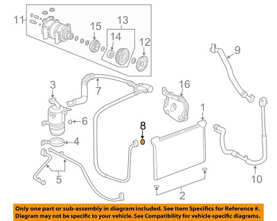 GM OEM A/C AC Condenser/Compressor/Line-Hose & Tube Assembly O-ring ...
