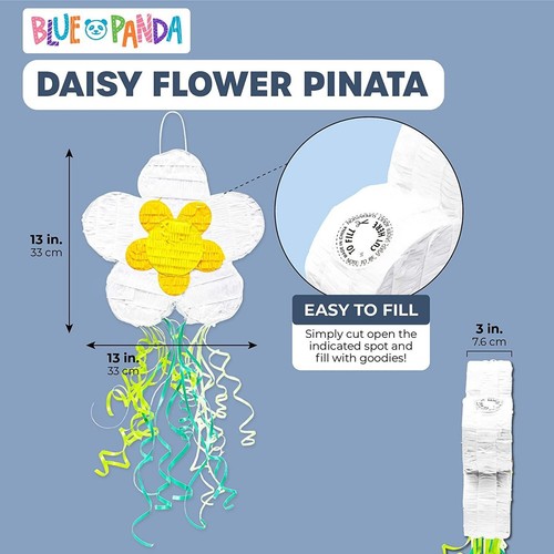 Small Pull String Daisy Pinata for Flower Birthday Party Decorations ...