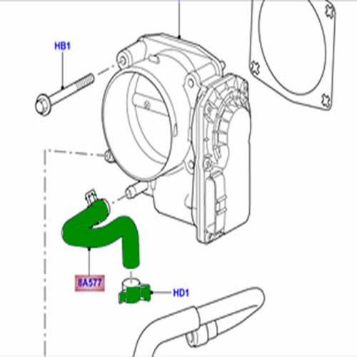 LAND ROVER THROTTLE BODY HOSE LR3 RANGE ROVER SPORT 07-09 LR006159 NEW ...