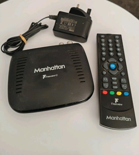 Manhattan T1 Freeview HD Set Top Box with Freeview HD Channels. Remote ...