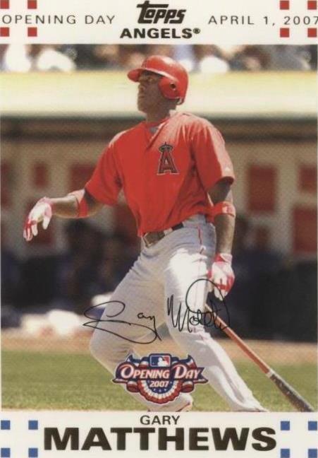 2007 Topps Opening Day - Gary Matthews Jr. #82 Gold /2007 for sale ...