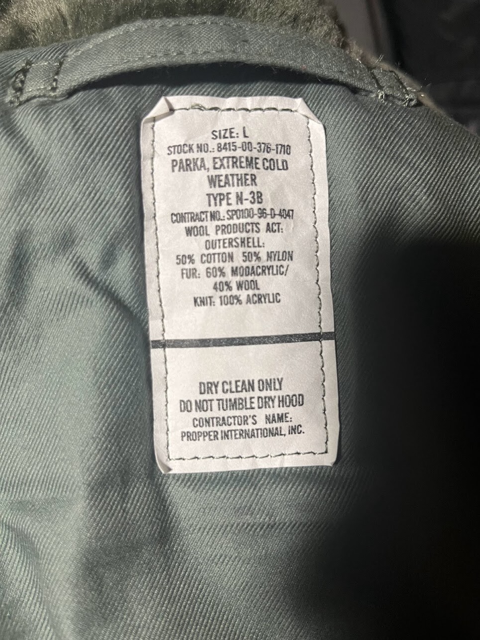 Genuine USGI N3B Extreme Cold Weather Parka(Unissued/New) | eBay