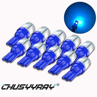 10x T10 168 194 LED License Plate Light Bulb Interior Bulbs Ice Blue ...