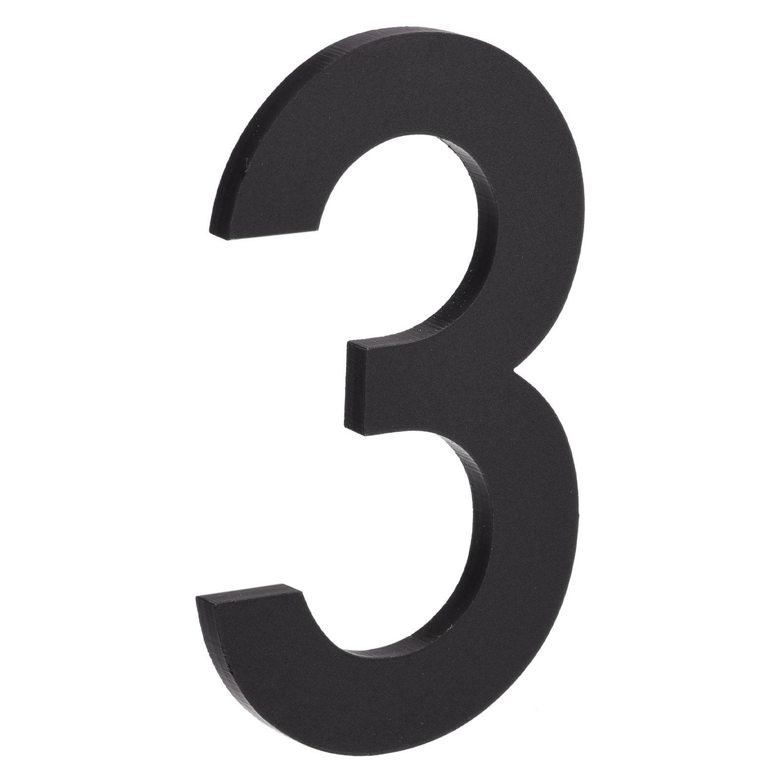 3D Self Adhesive House Number 50mm/1.97" Acrylic Address Sign Black ...