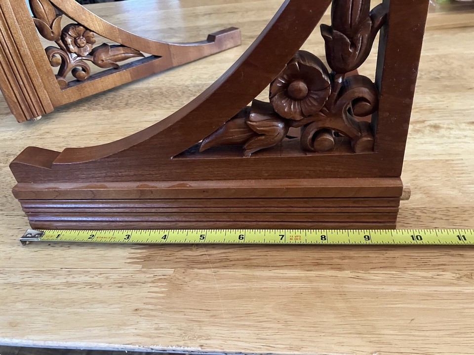 Carved Wooden Bracket Corner Piece Set Victorian Furniture ...