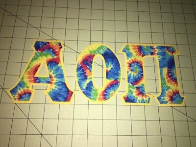 ALPHA OMICRON PI 5 INCH GREEK SORORITY IRON ON LETTERS (NO SEW) - TIE ...