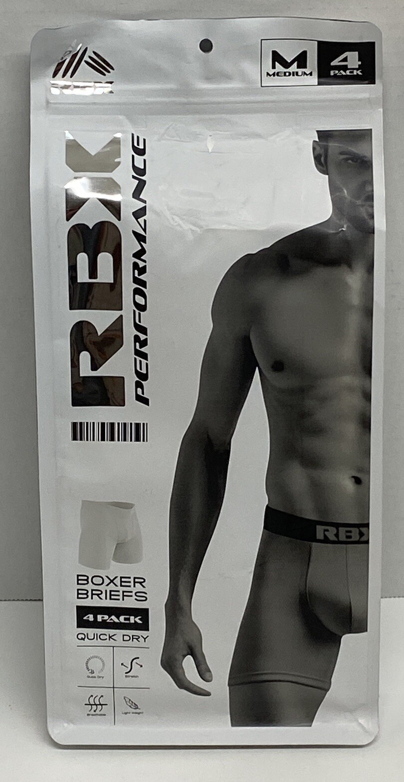 4-Pack RBX Performance (Mens Size M) Active Boxer Briefs, Gray/Green/Blue/Black | eBay