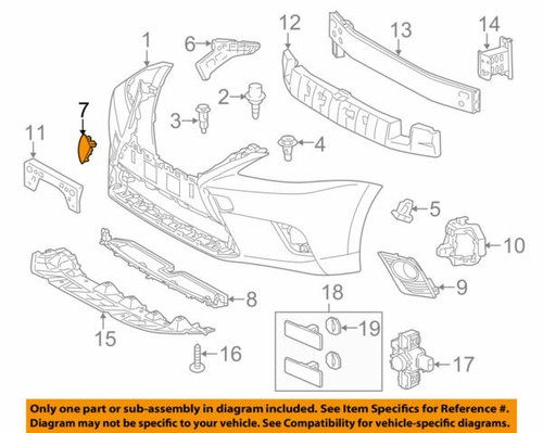 52127-76904 Toyota Cover, front bumper hole, rh 5212776904, New Genuine ...