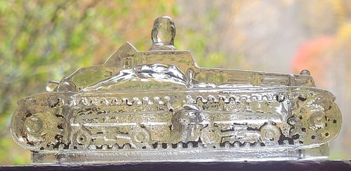 VICTORY GLASS TANK MAN IN TURRET CANDY CONTAINER WWII | eBay